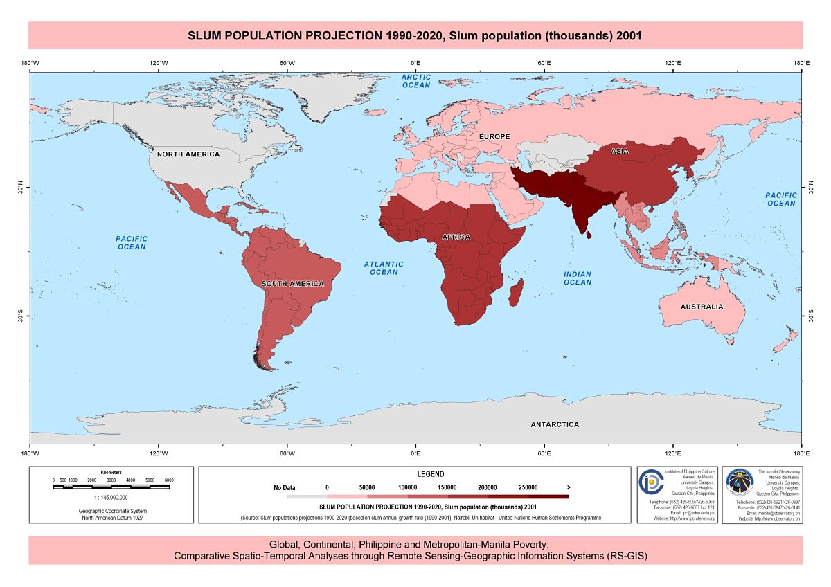 SLUM POPULATION PROJECTION 1990-2020_2001 (Produced_2009) – GEOPORTAL ...